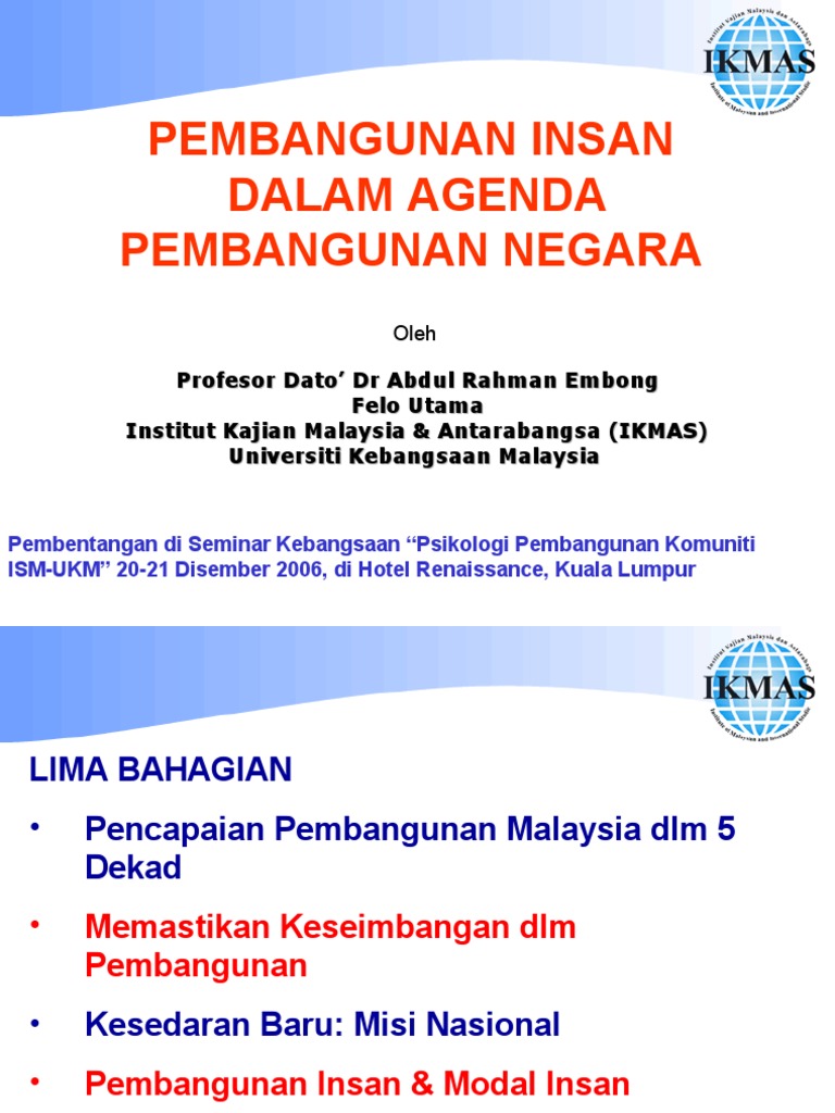 Abdul Rahman Embong | PDF