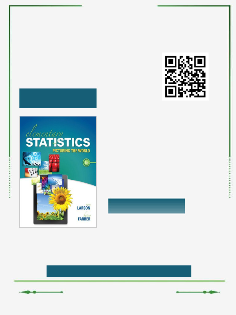 Elementary Statistics: Picturing The World Larson 6th Edition Solutions ...