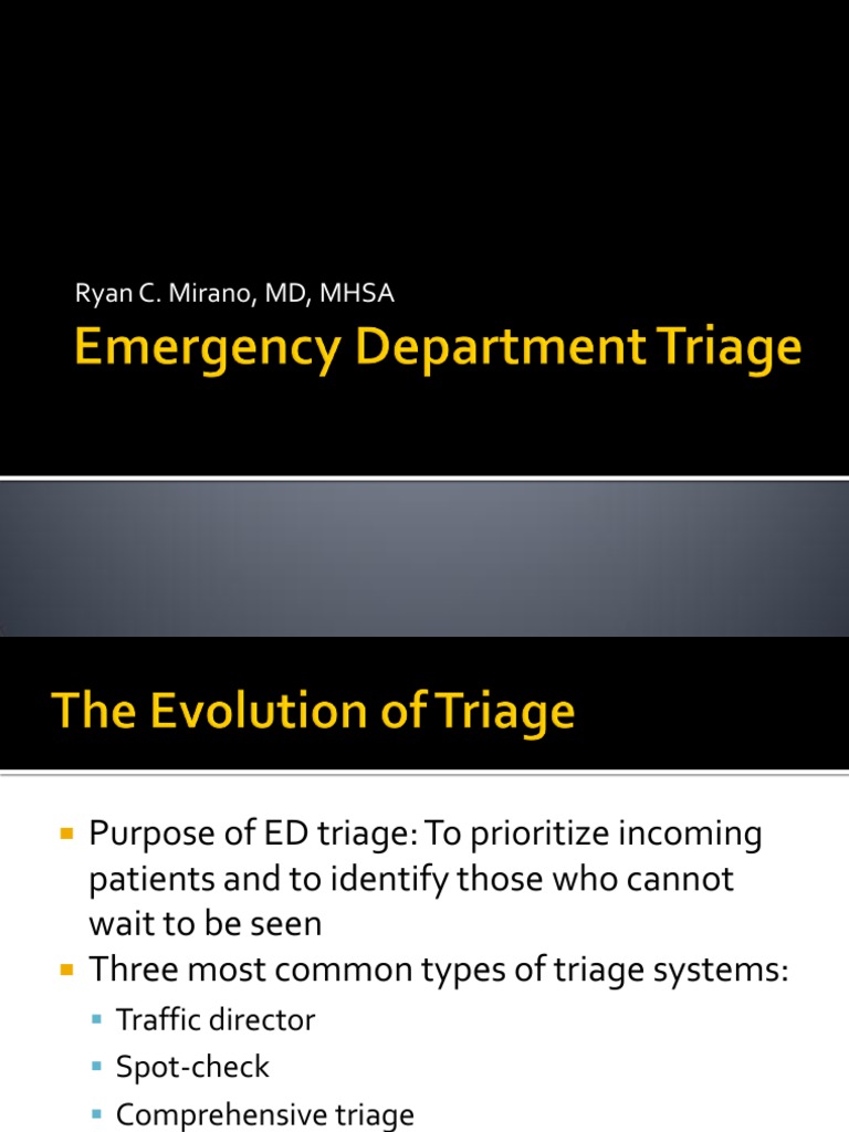 ESI Triage By Dr. Ryan Mirano | Major Trauma | Emergency Department