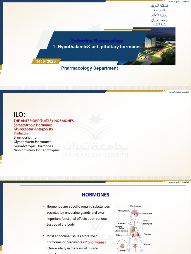 Hypothalamic& Ant. Pituitary Hormones | PDF