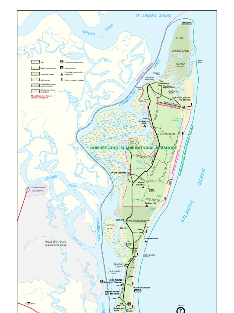 Park Map of Cumberland Island National Seashore | PDF