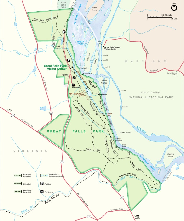 Park Map of Great Falls Park | PDF
