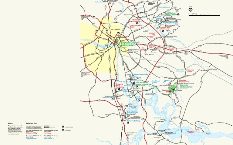 Park Map of Richmond National Battlefield Park | PDF
