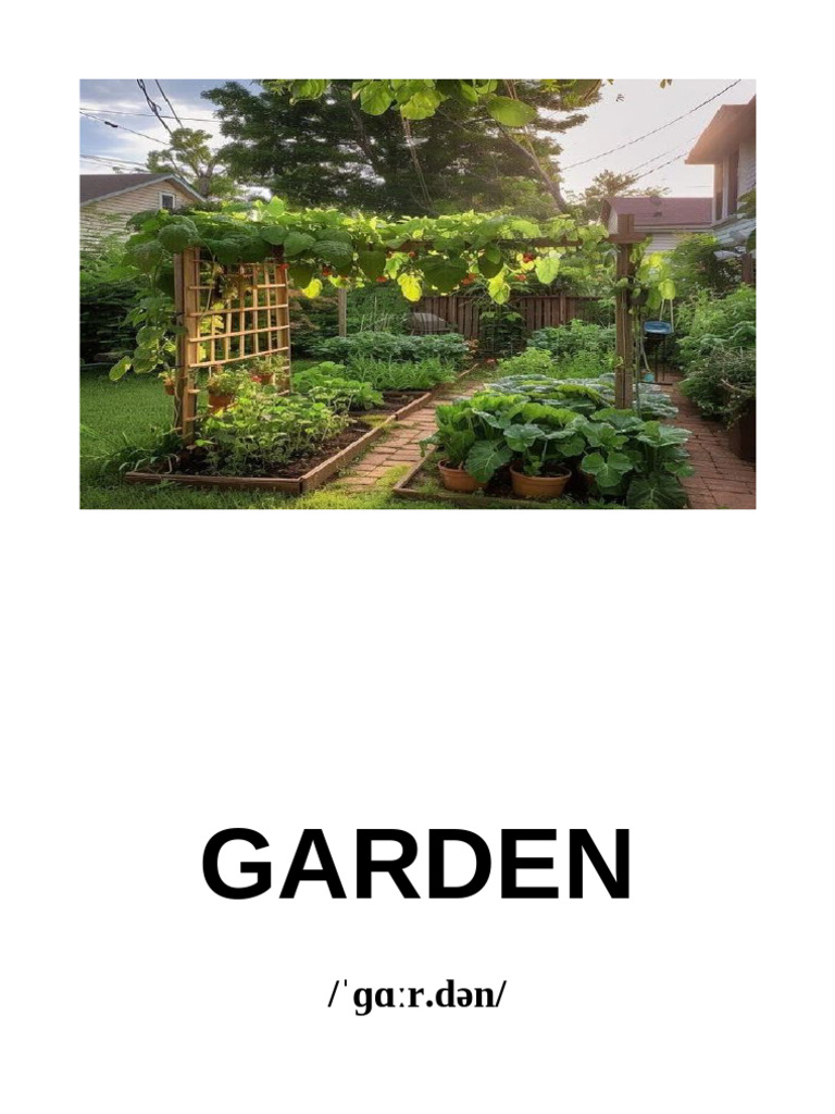 Flashcard - I Love My Garden | PDF