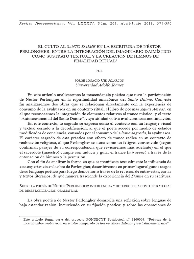 El Culto Al Santo Daime en La Escritura | PDF | Ayahuasca | Misticismo
