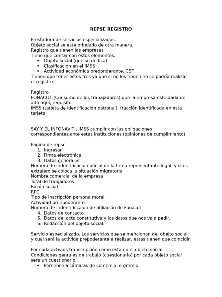 Repse Registro | PDF | Sociedad de responsabilidad limitada | Business