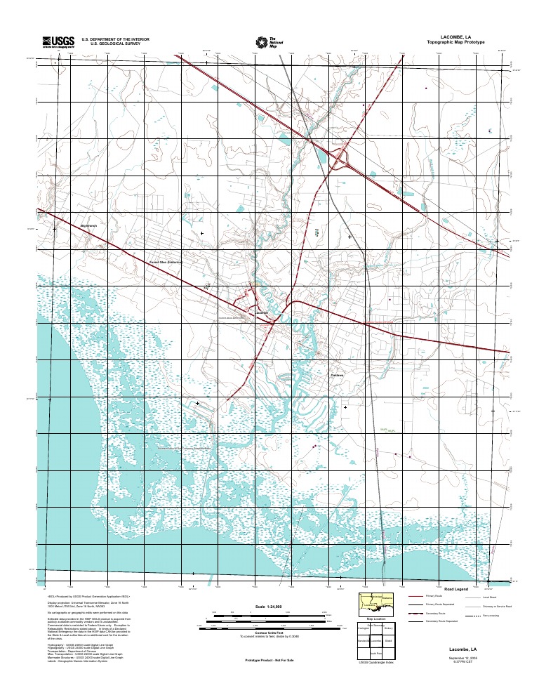 Topographic Map of Lacombe | PDF | United States Geological Survey ...