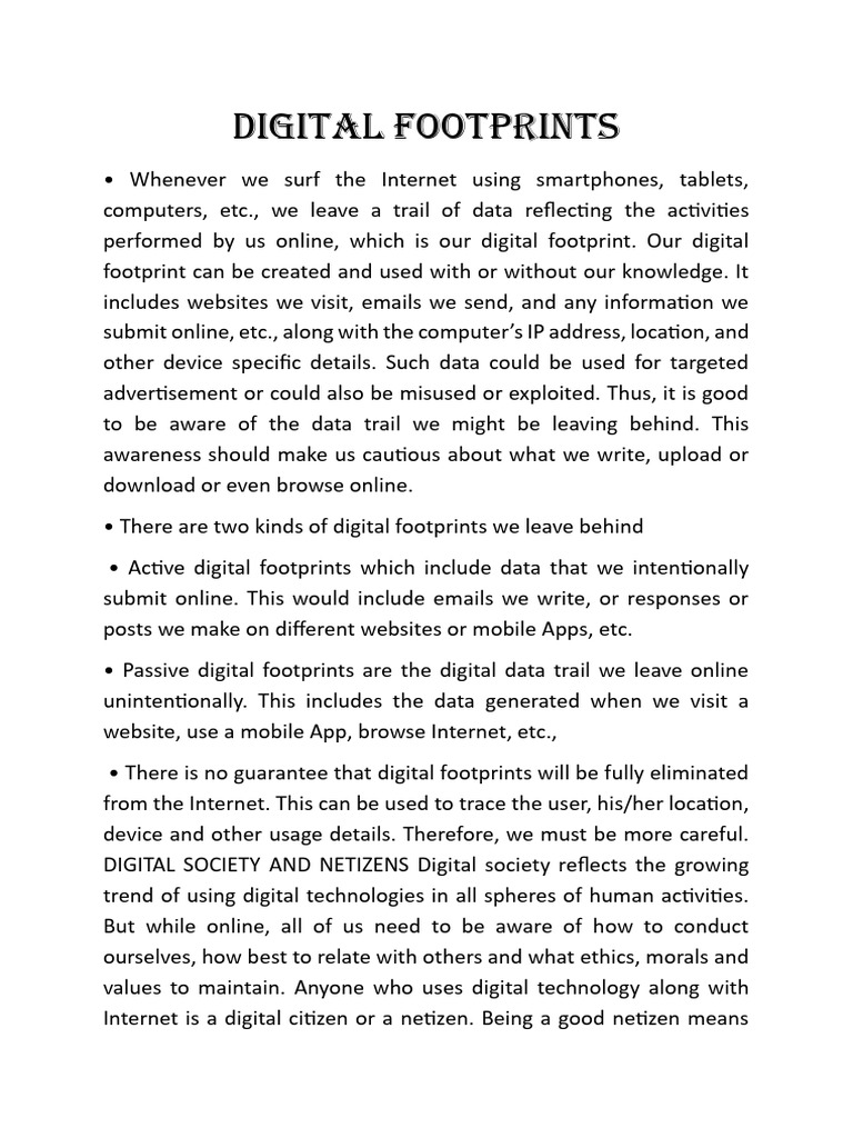 Computer Science Digital Footprints Project | PDF | Security Hacker ...