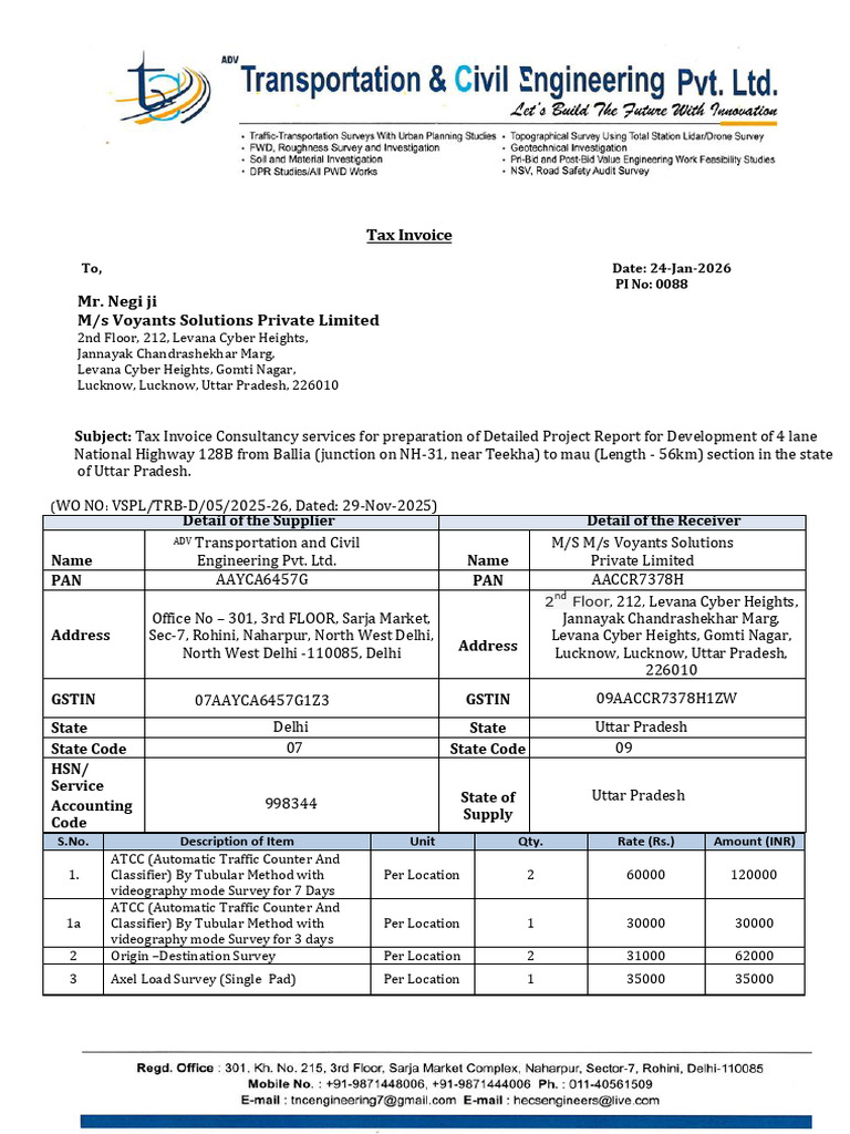 Revised Tax Invoice | PDF