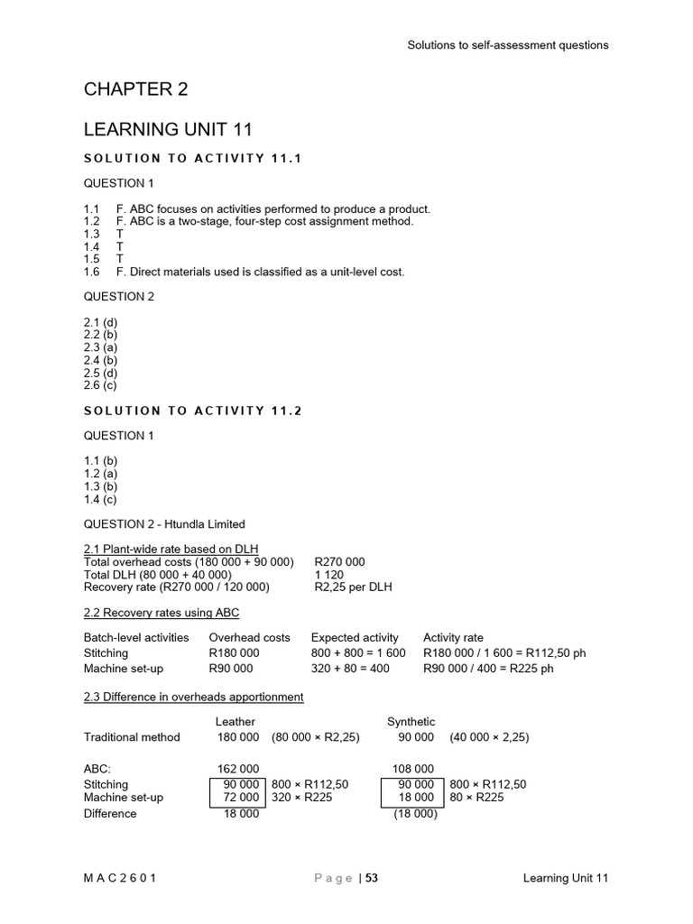 Mac2601 Learning Unit 11 Solution | PDF