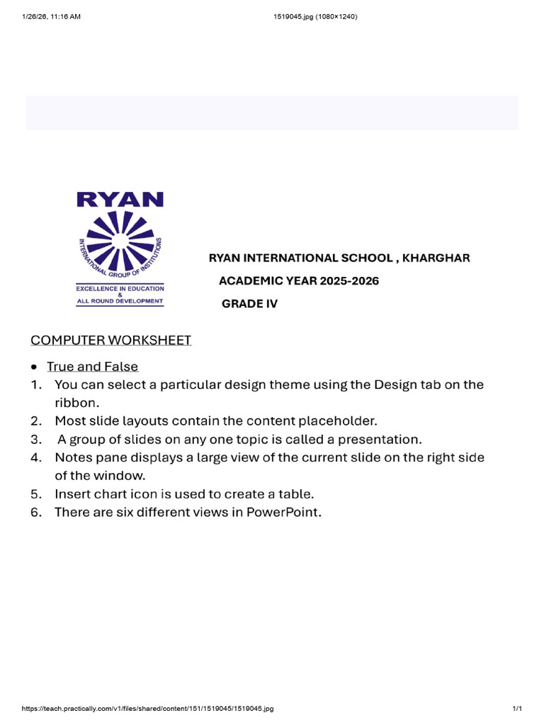 Computer Worksheet4 | PDF