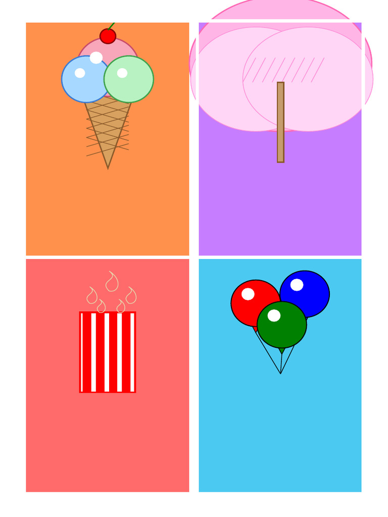 Carnival Food Flashcards Premium | PDF