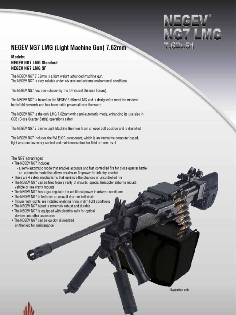 Iwi Negev Ng7 LMG | PDF | Tools | Firearms