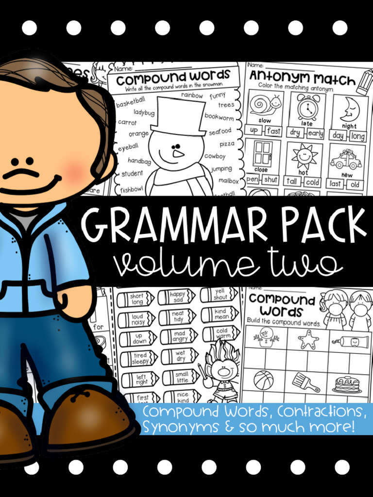 Grammar Pack 2 - Compound Words, Synonyms, Contractions and More | PDF