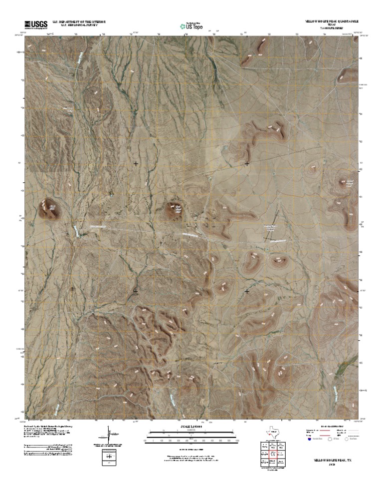Yellow House Peak Topographic Map | PDF | Geomatics | Cartography