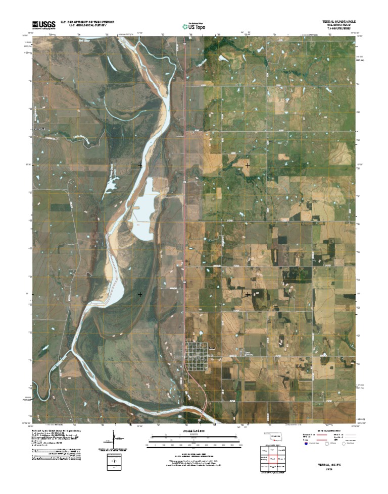 Topographic Map of Terral | PDF | Geomatics | United States Geological ...