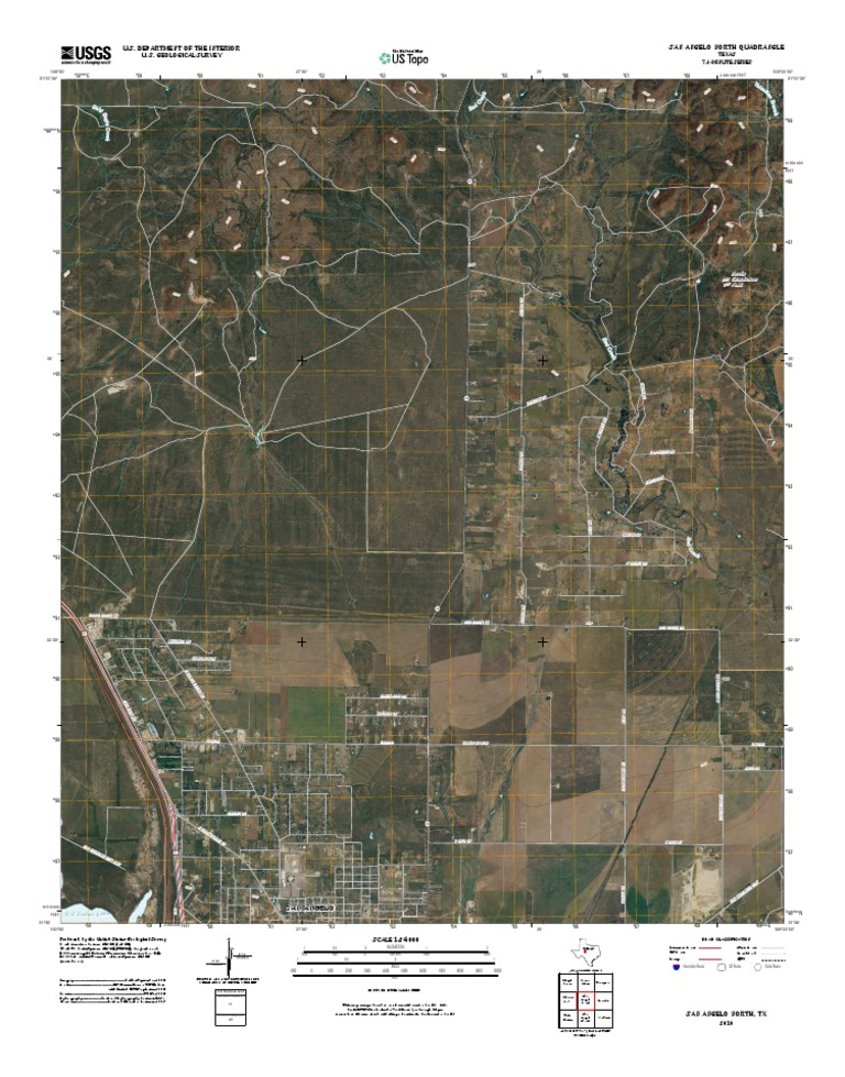 Topographic Map of San Angelo North | PDF | United States Geological ...