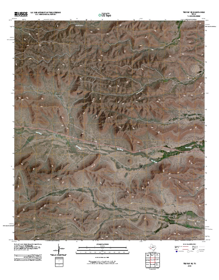 Topographic Map of Tesnus NE | PDF | United States Geological Survey ...