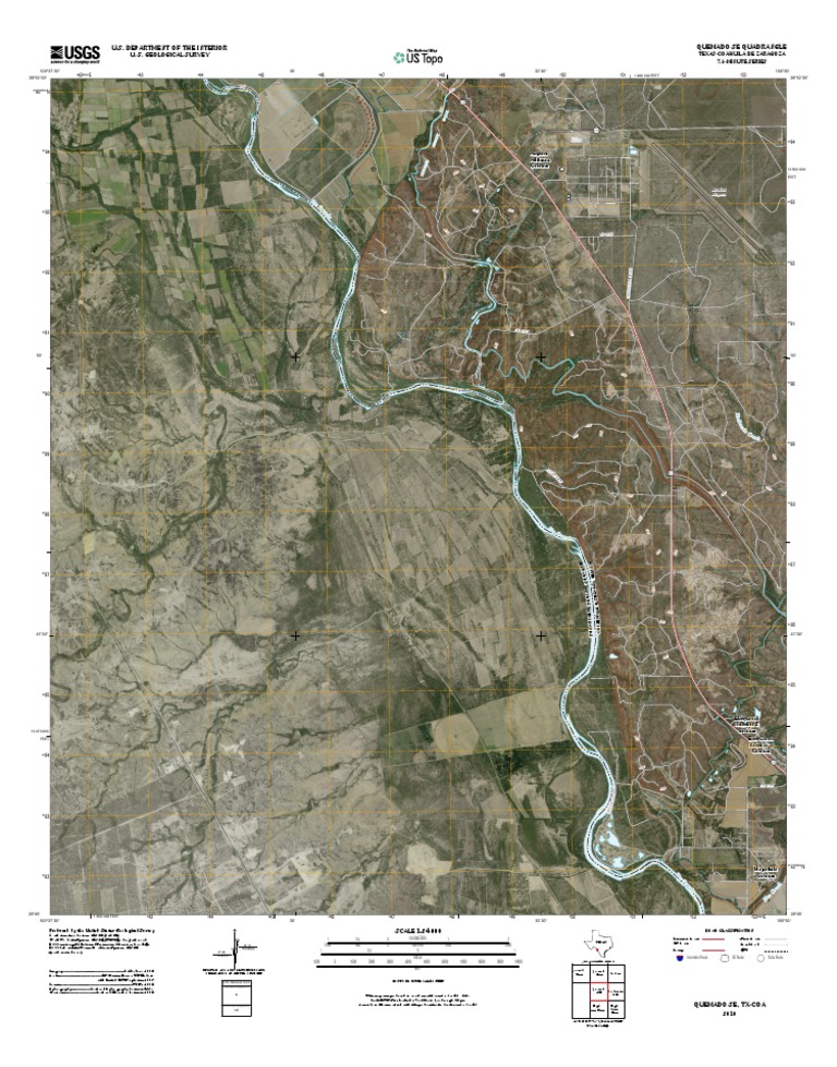 Quemado SE, TX 7.5-Minute Map | PDF | Geomatics | Cartography