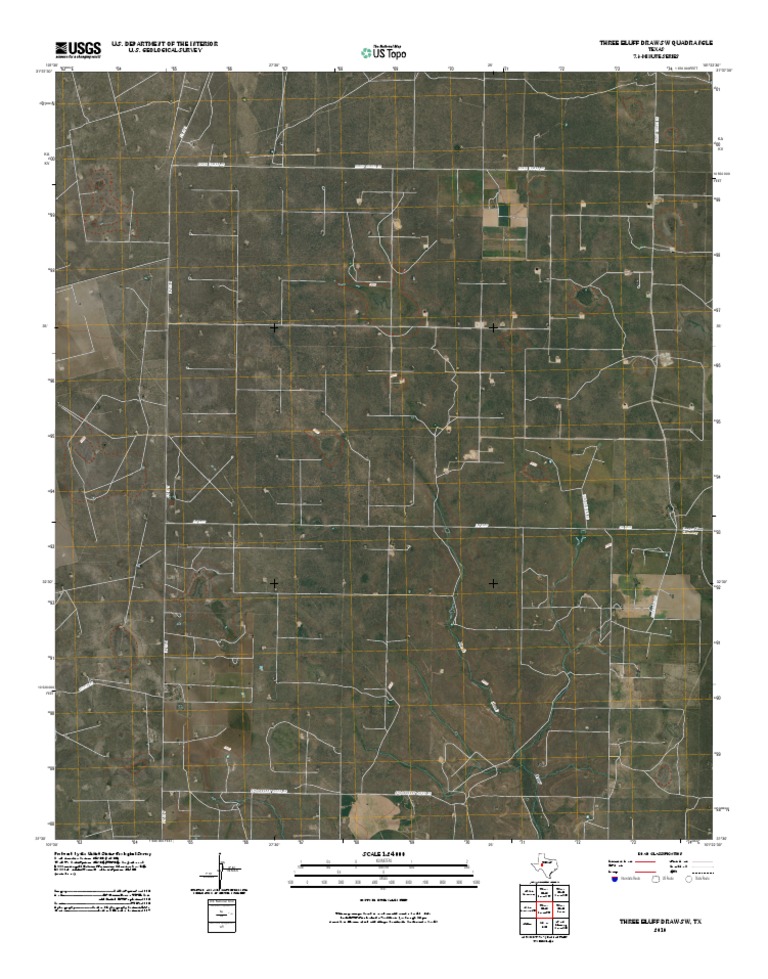Topographic Map of Three Bluff Draw SW | PDF | United States Geological ...