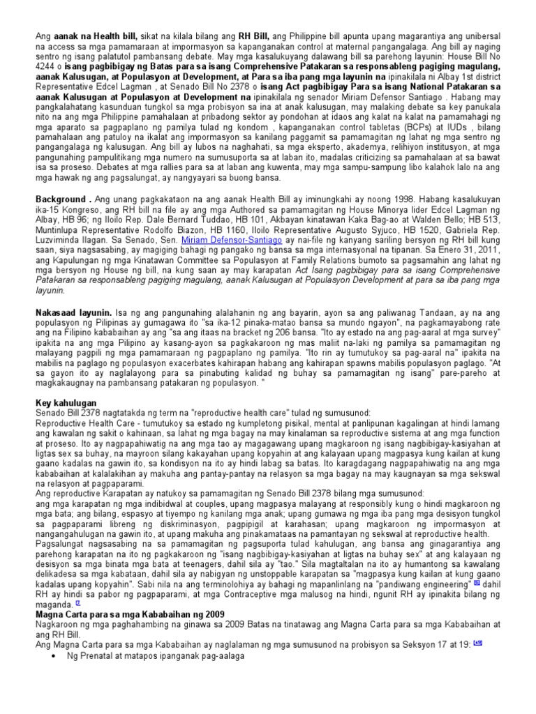 RH Bill | PDF