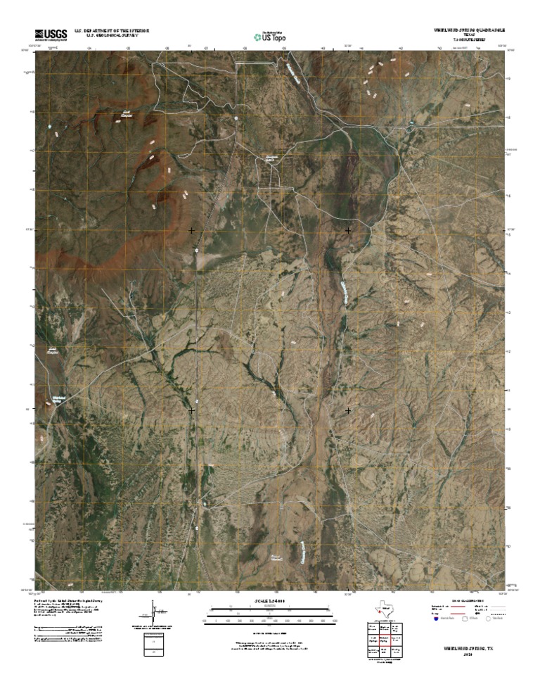 Topographic Map of Whirlwind Spring | PDF | Science & Mathematics | History