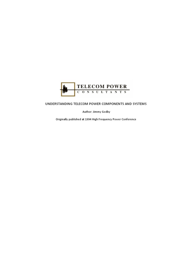 Telecom Power Systems Overview | PDF | Battery (Electricity) | Power ...