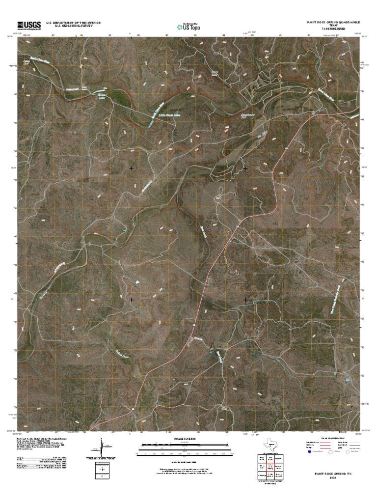 Topographic Map of Paint Rock Spring | PDF | United States Geological ...