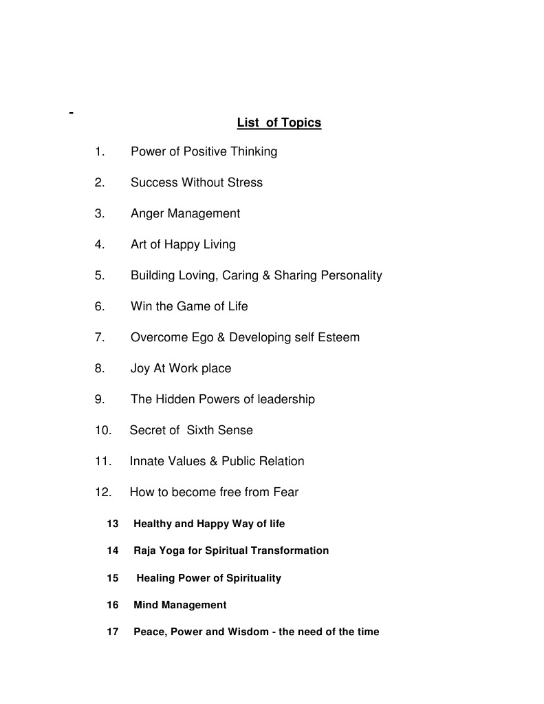 Personal Development & Spiritual Growth Topics | PDF