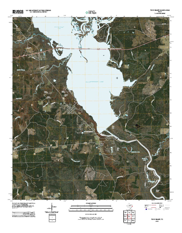 Topographic Map of Town Bluff | PDF