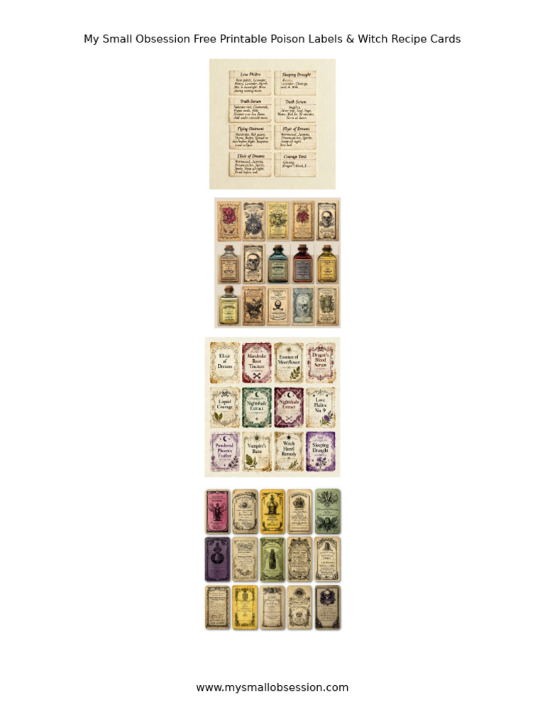 Printable Potion Lables | PDF