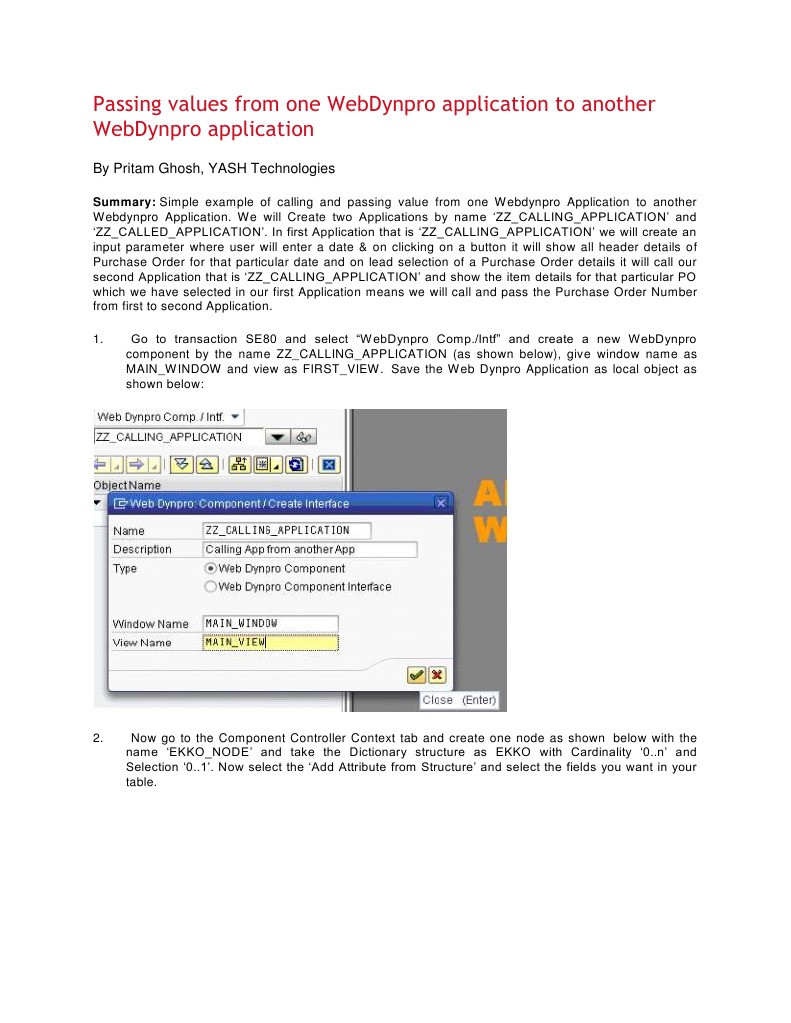 Passing Values From One Webdynpro Application To Another Webdynpro 3619