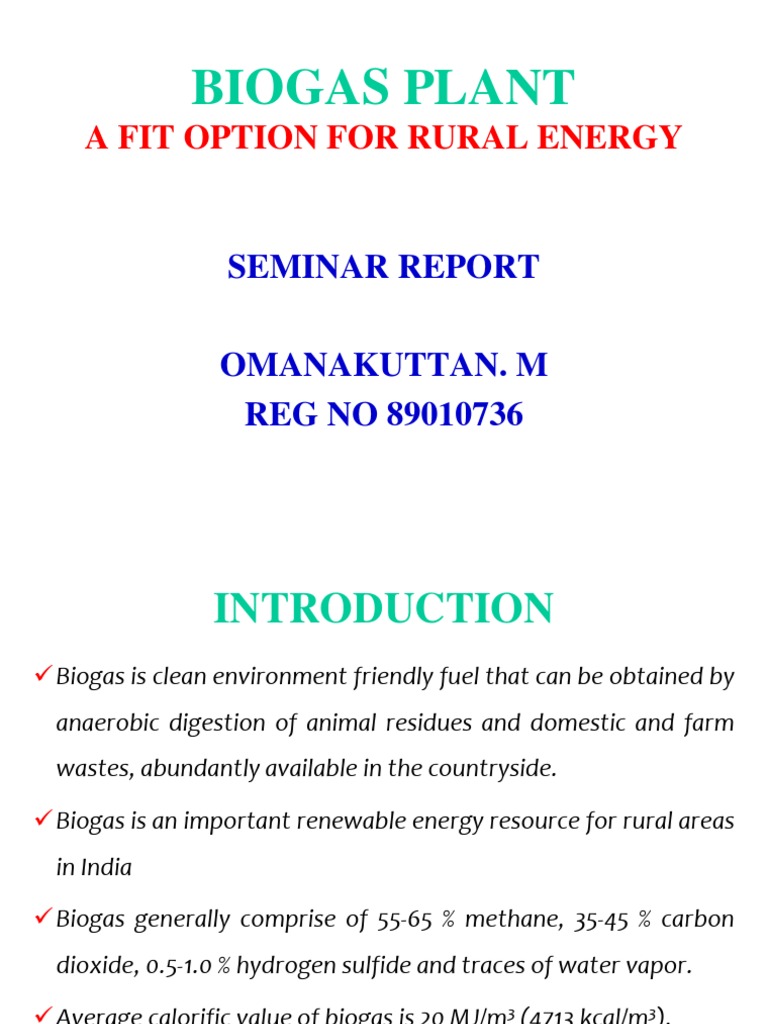 Biogas Plant | PDF | Biogas | Anaerobic Digestion