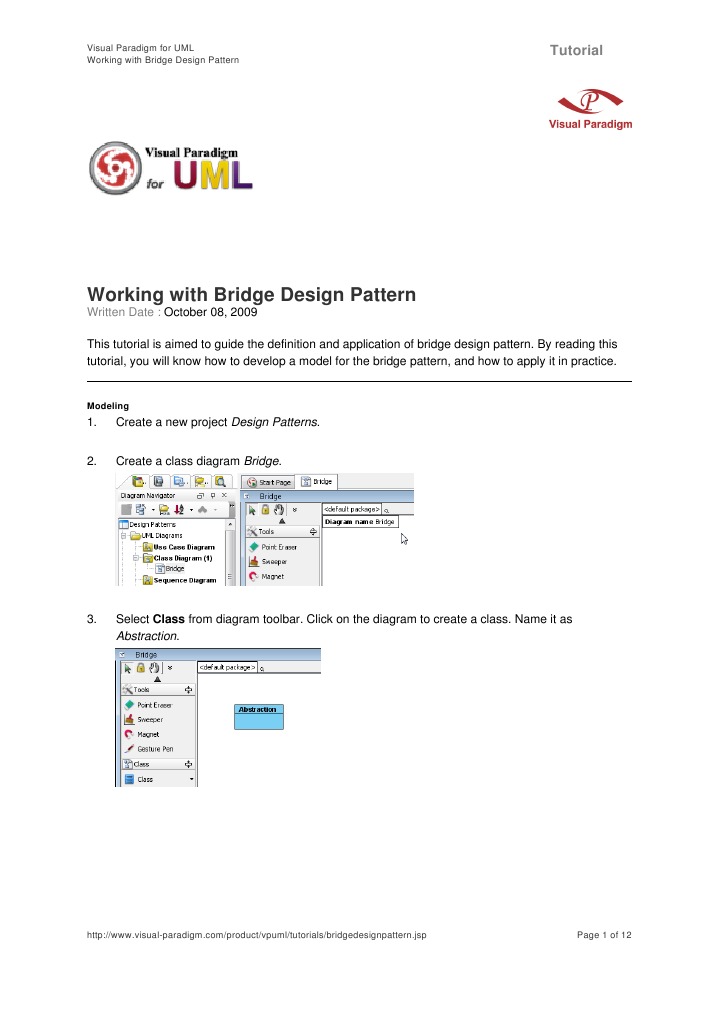 Visual Paradigm Bridge Design Pattern Tutorial | PDF | Software ... Visual Paradigm Bridge Design Pattern Tutorial | PDF | Software ...