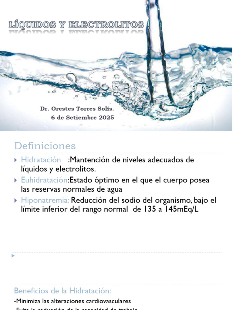 Clase 3.-Liquidos y Electrolitos_6!09!2025 | PDF | Sodio | Ósmosis