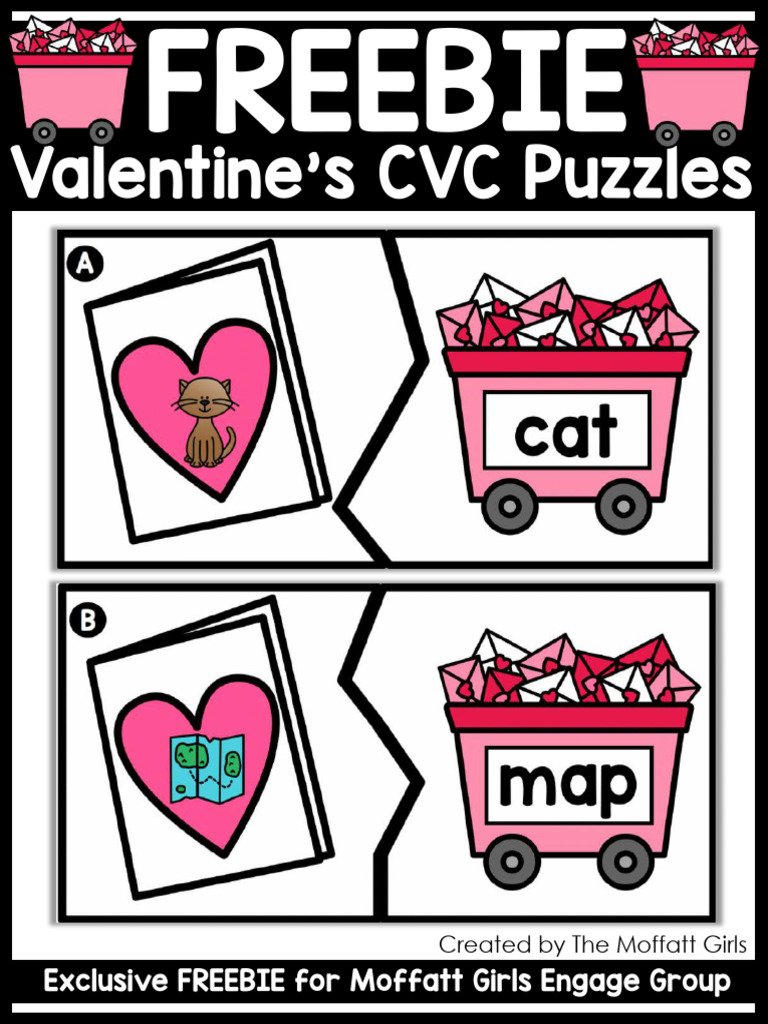 Valentine S CVC Puzzles MGE Freebie | PDF