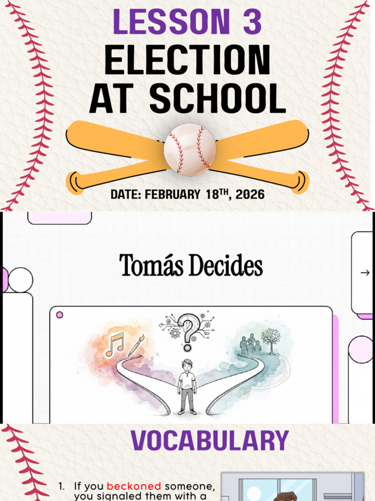 Lesson 3 at School Election 2026 | PDF