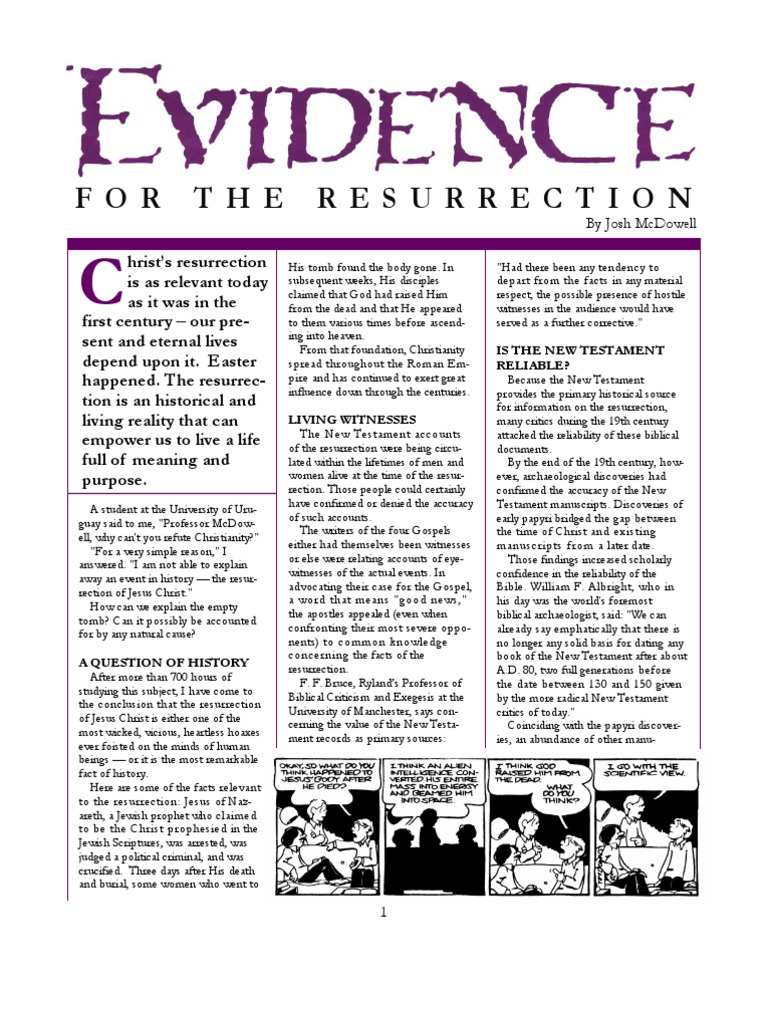 Evidence For The Resurrection | PDF | Resurrection Of Jesus | New Testament