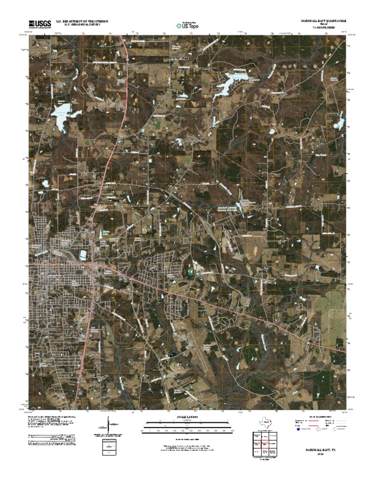 Marshall East Quadrangle Map, Texas | PDF | United States Geological ...