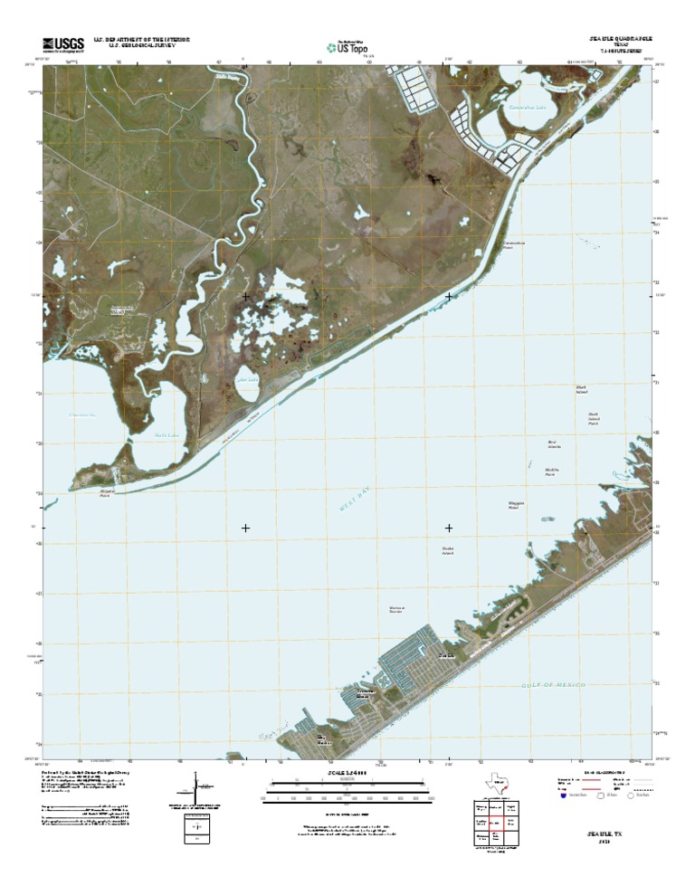 Sea Isle Texas 7.5-Minute Map | PDF | Science & Mathematics