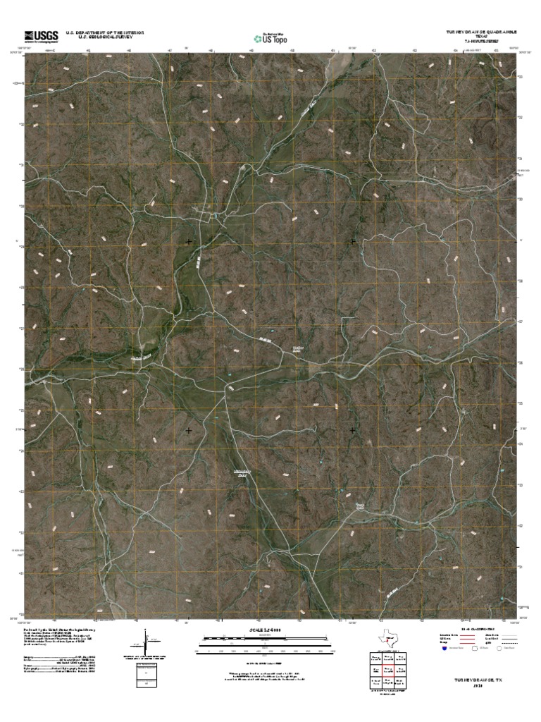 Topographic Map of Turney Draw SE | PDF | Geomatics | United States ...