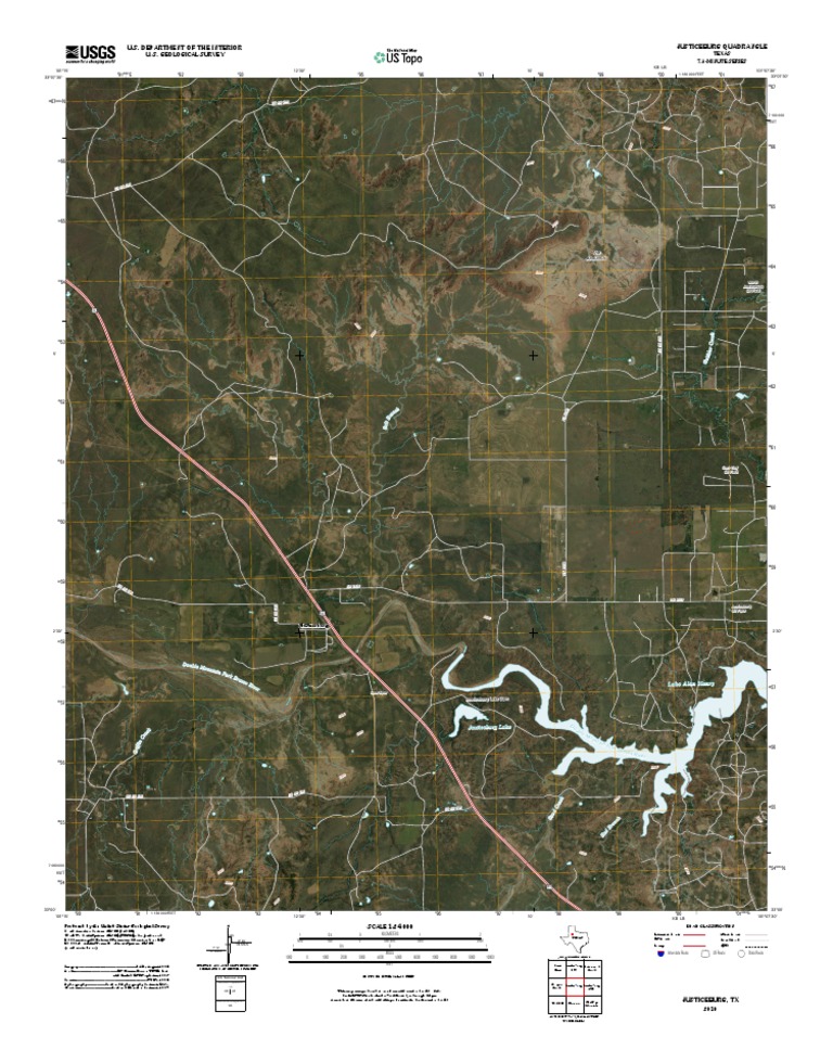 Topographic Map of Justiceburg | PDF | Geomatics | United States ...