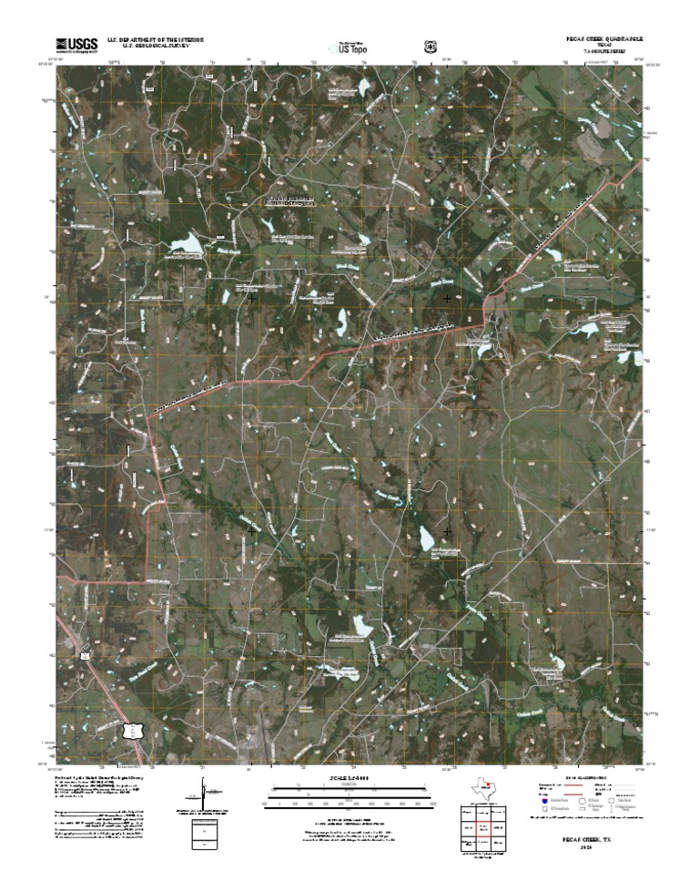 Topographic Map of Pecan Creek | PDF | United States Geological Survey ...