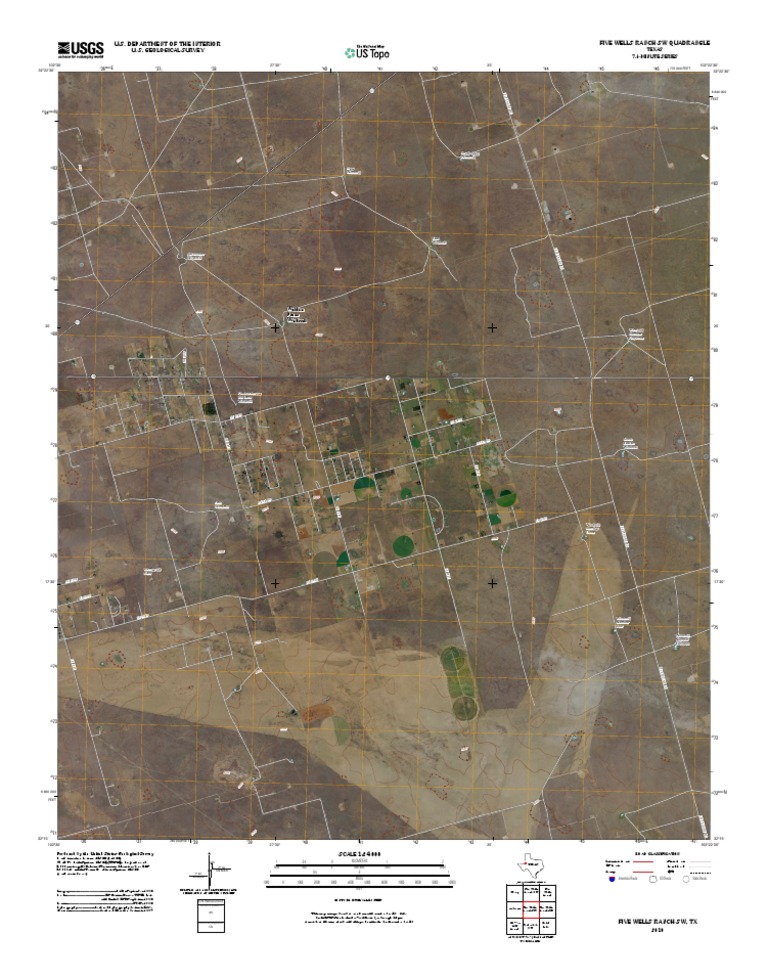 Topographic Map of Five Wells Ranch SW | PDF | United States Geological ...
