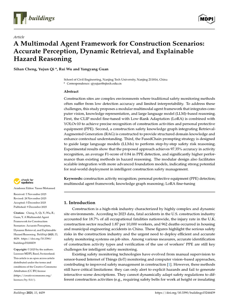 AMultimodal Agent Framework For Construction Scenarios2025 | PDF ...