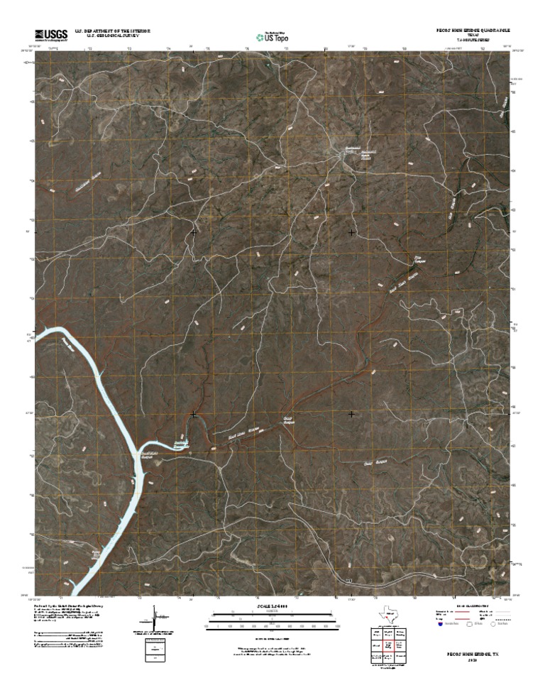 Topographic Map of Pecos High Bridge | PDF | United States Geological ...