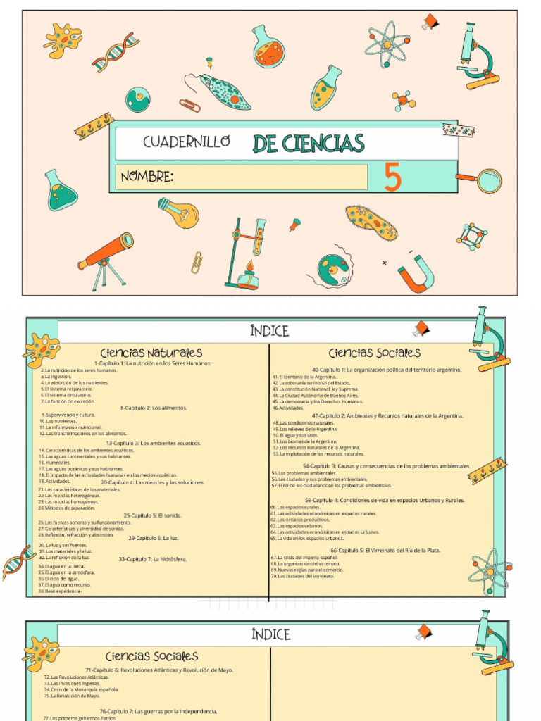 Cuadernillo Ciencias 5to | PDF