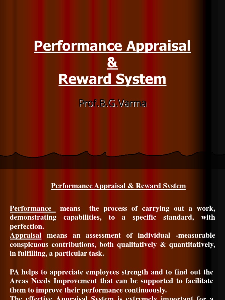 Performance Appraisal & Reward System | PDF | Performance Appraisal ...