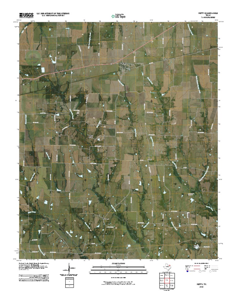Topographic Map of Petty | PDF | United States Geological Survey | Land Use