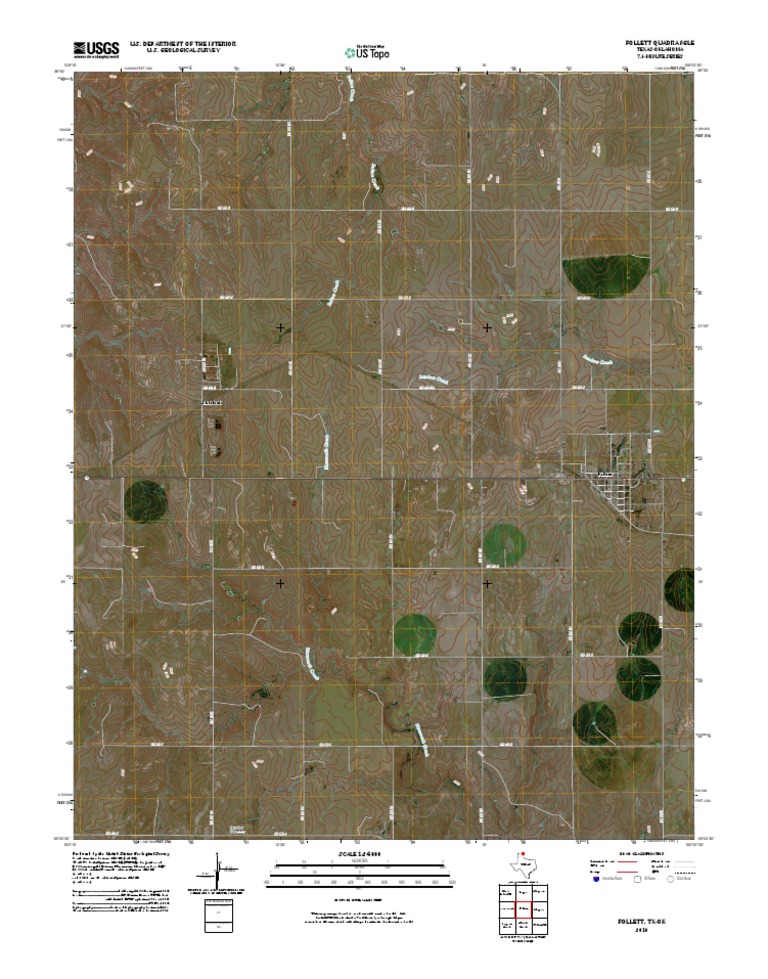 Topographic Map of Follett | PDF